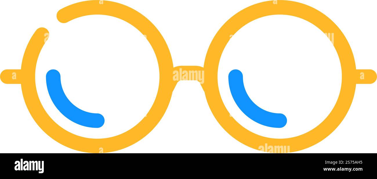 round glasses optical color icon vector. round glasses optical sign ...