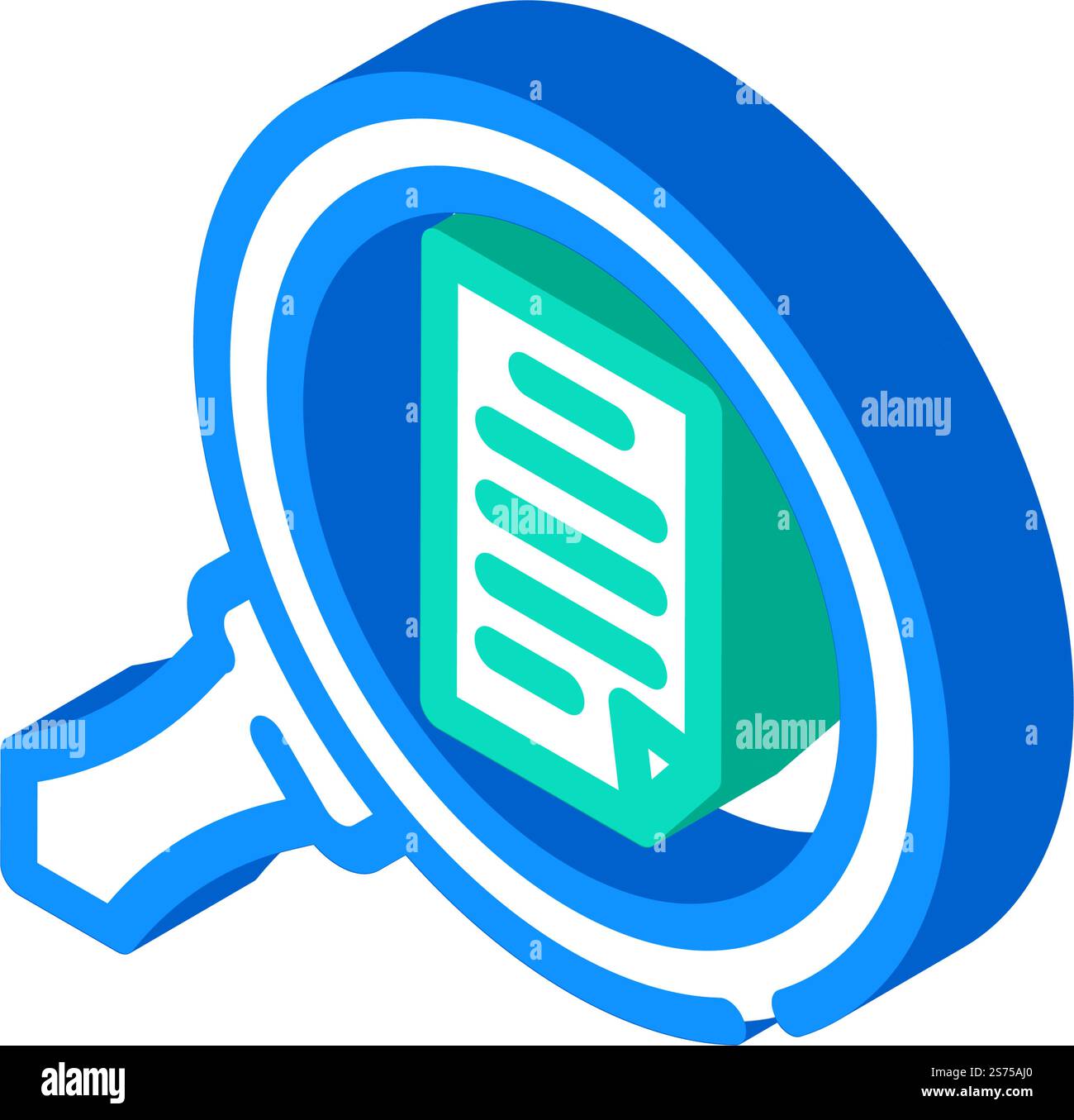 browse folder isometric icon vector. browse folder sign. isolated ...