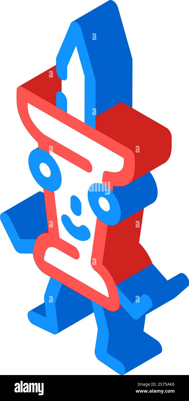 push pin school character isometric icon vector. push pin school ...