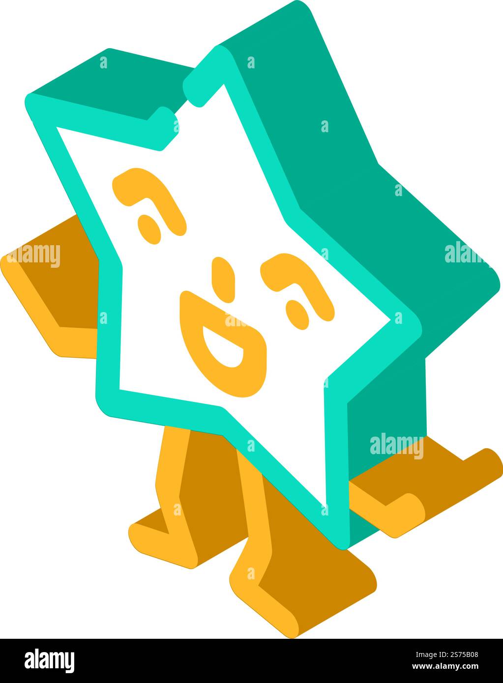 star geometric shape character isometric icon vector. star geometric ...