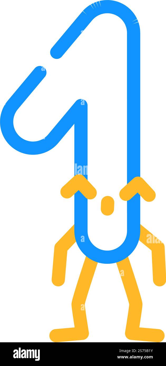 one number character color icon vector. one number character sign ...