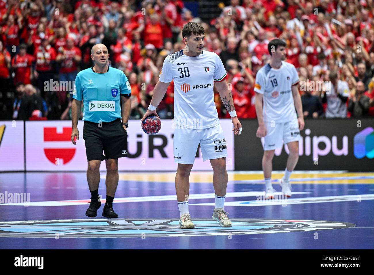 Herning, Denmark. 18th Jan, 2025. Tommaso Romei of Italy Nationalteam ...