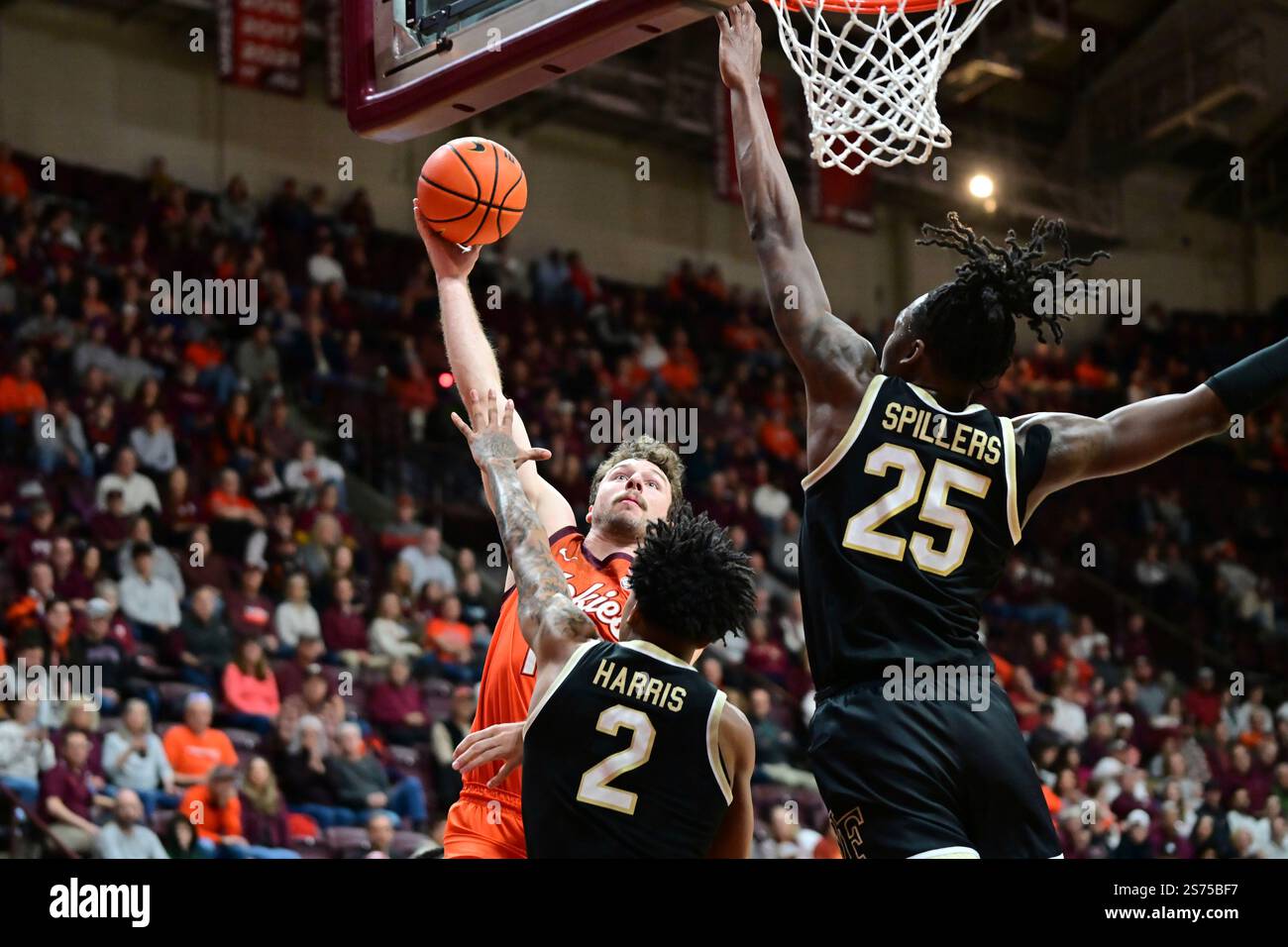 BLACKSBURG, VA - JANUARY 18: Virginia Tech Hokies forward Ben Burnham ...