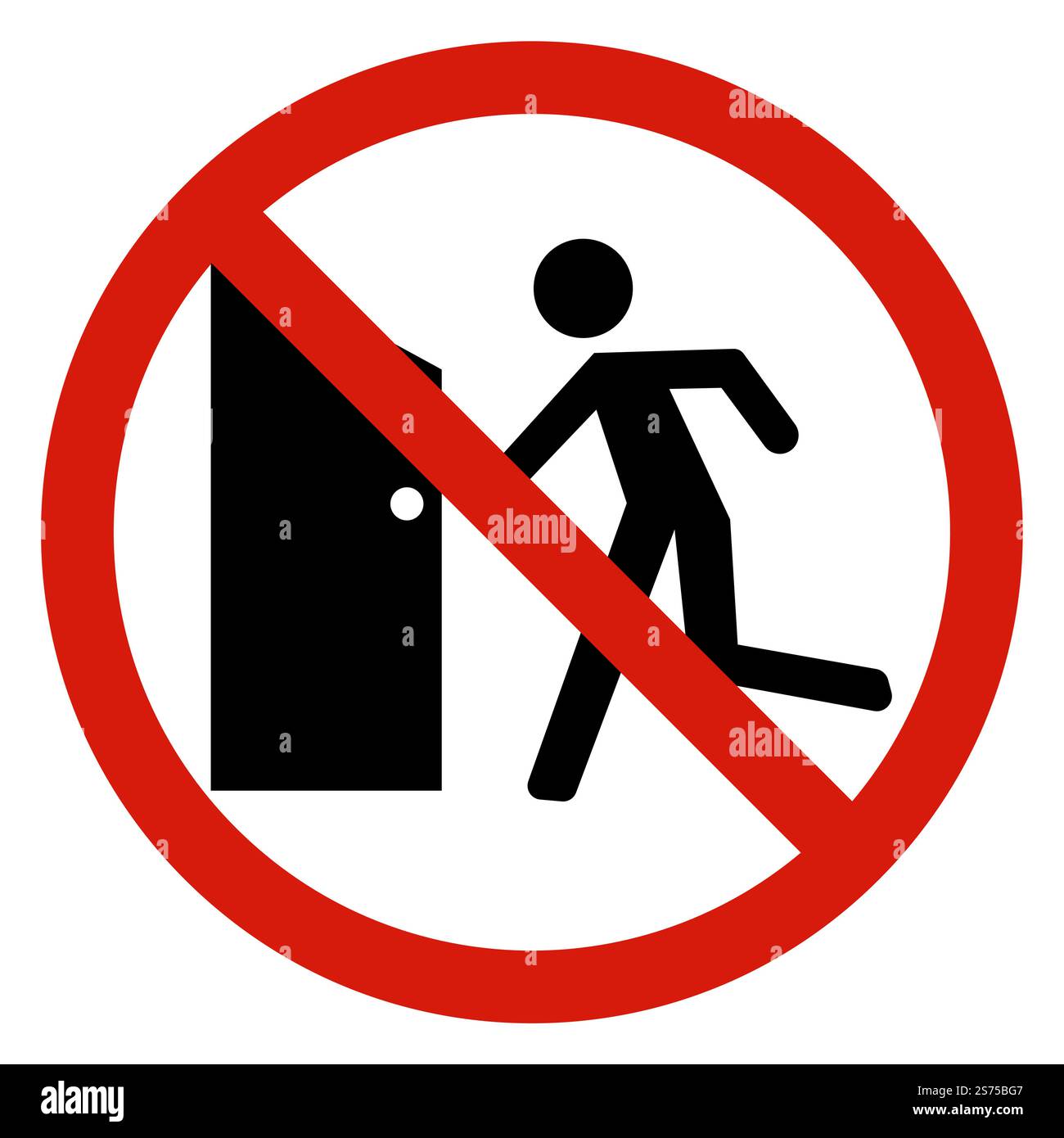 No Exit Sign On White Background Stock Vector Image & Art - Alamy