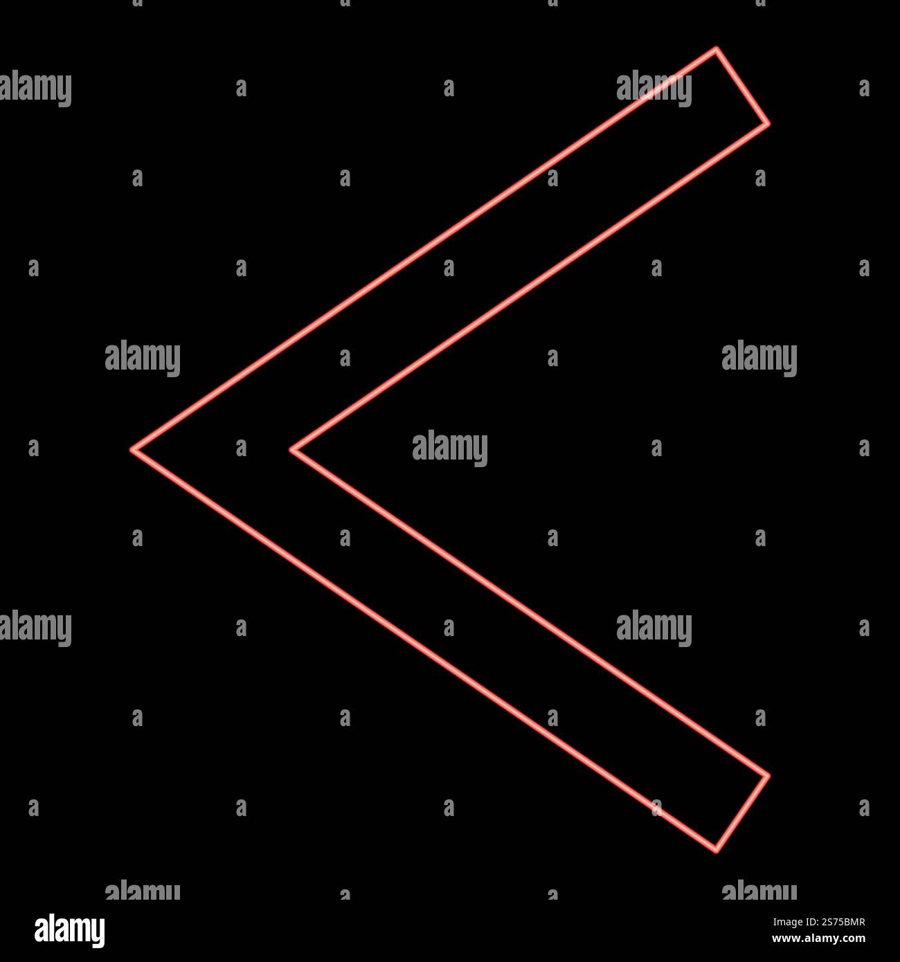 Neon kenaz rune Kanu symbol ulcer torch red color vector illustration ...