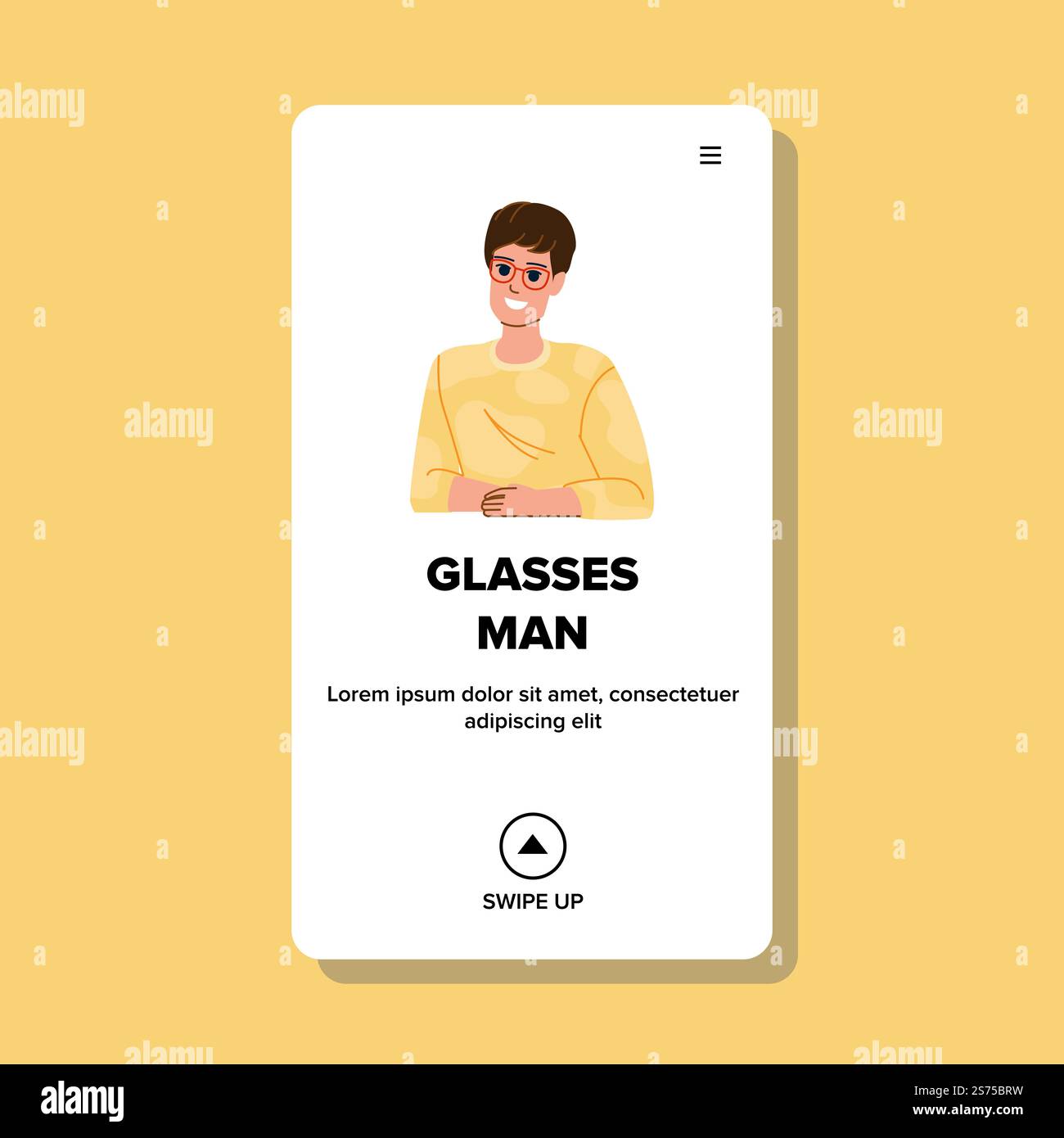 Portrait happy mature latin Stock Vector Images - Alamy