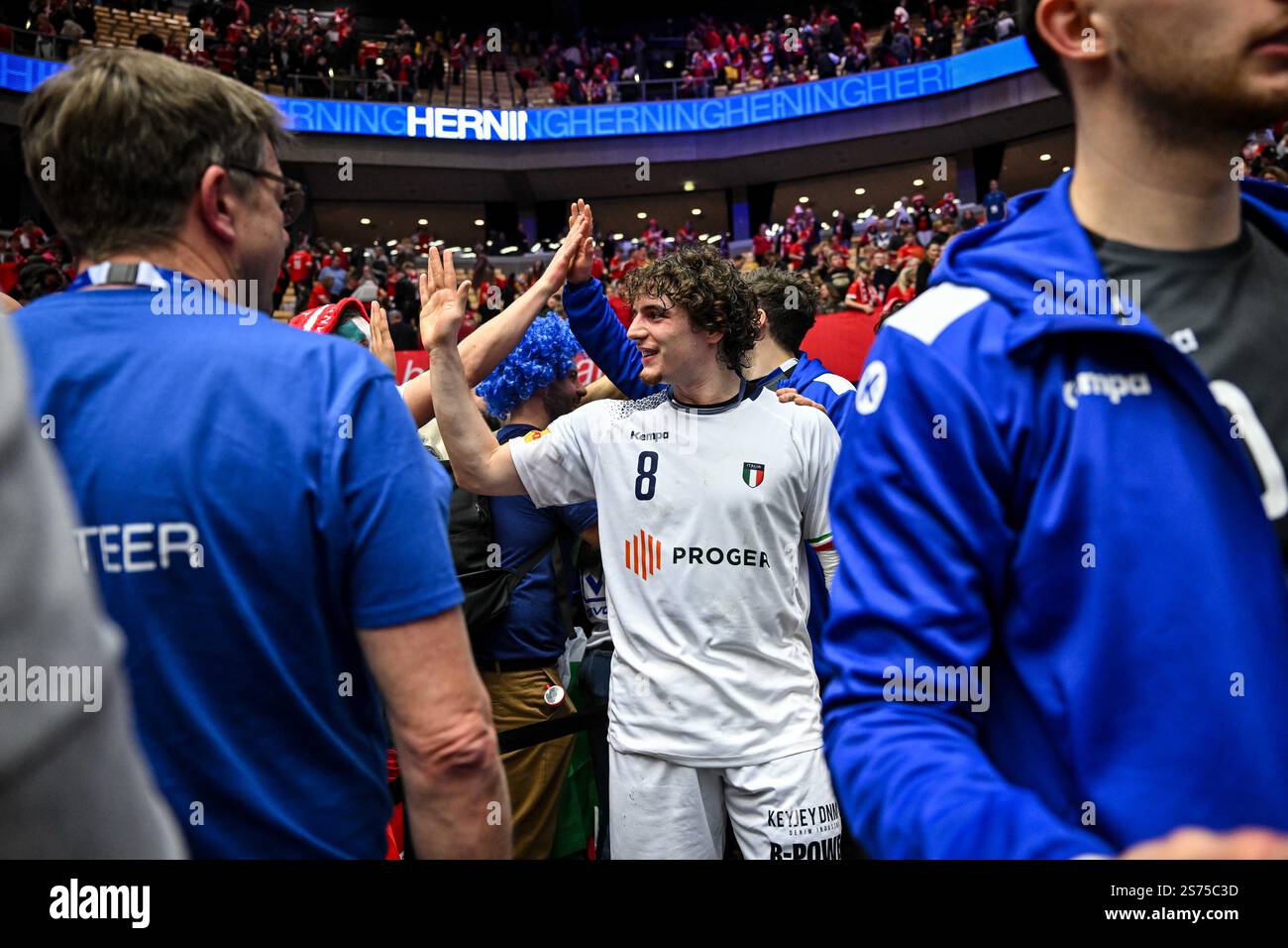 Herning, Denmark. 18th Jan, 2025. Giacomo Savini of Italy Nationalteam ...