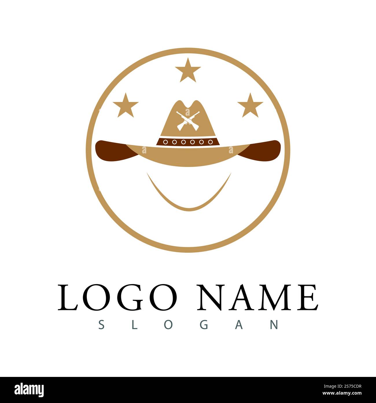 Cowboy logo vector template design Stock Vector Image & Art - Alamy
