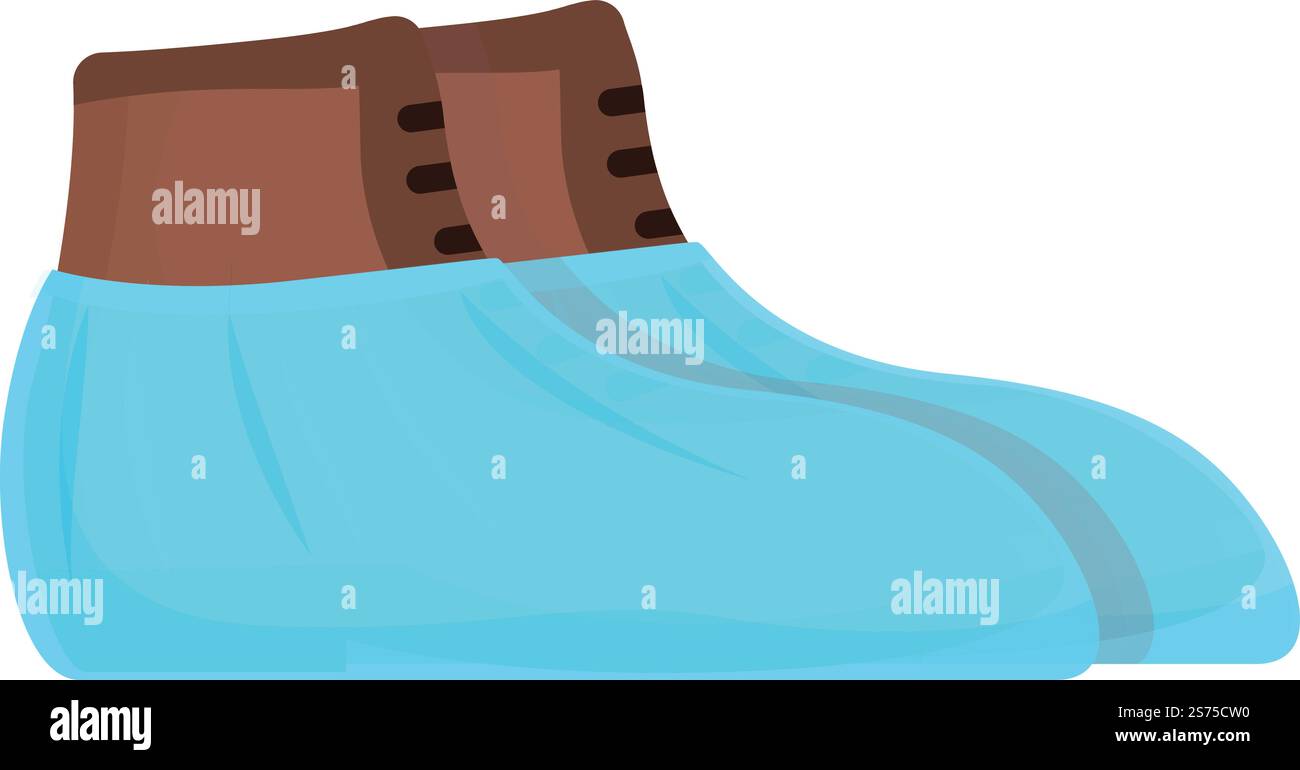 Boot cover icon cartoon vector. Medical protection. Sign man. Boot ...