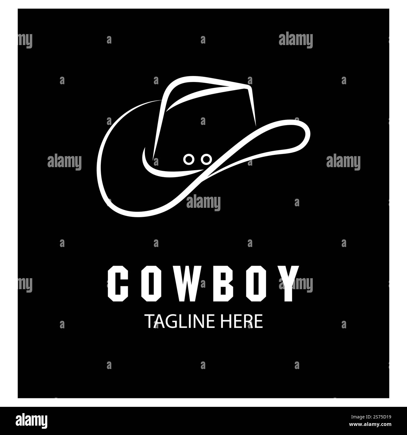 Cowboy logo vector template design Stock Vector Image & Art - Alamy