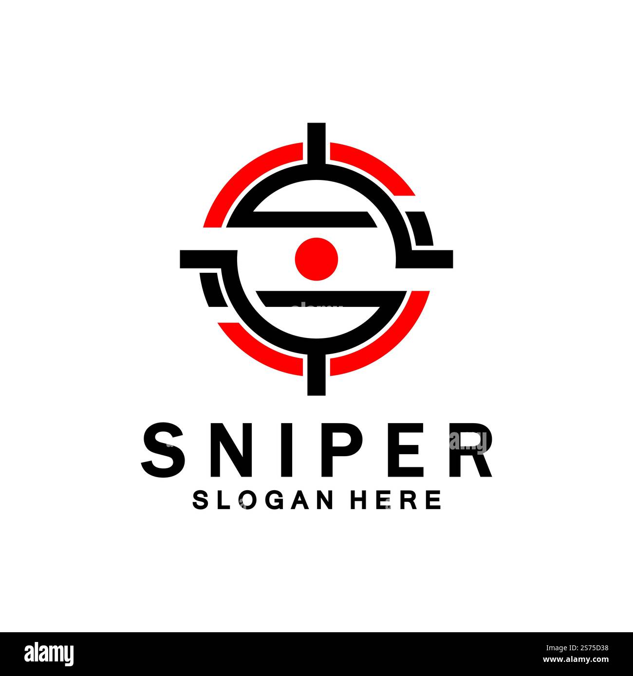 Sniper Aim Target Vector Logo. Initial S Target Logo Vector Stock ...