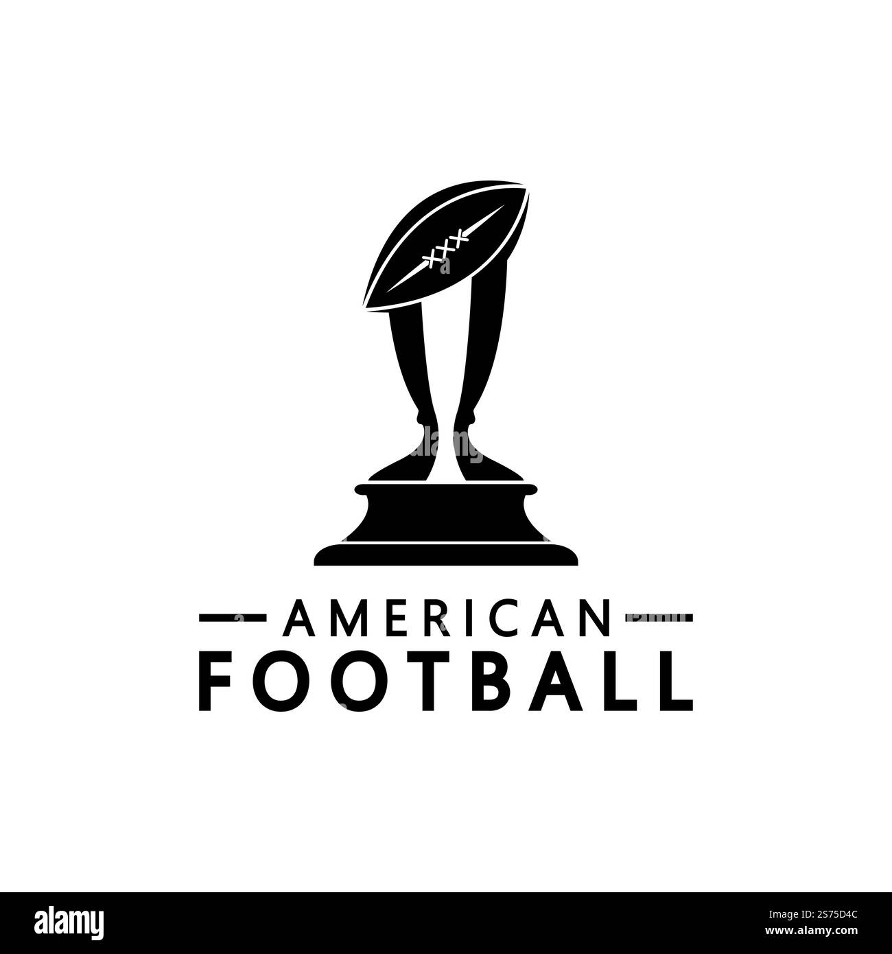 Winner American football Championship Trophy Logo Design vector icon ...
