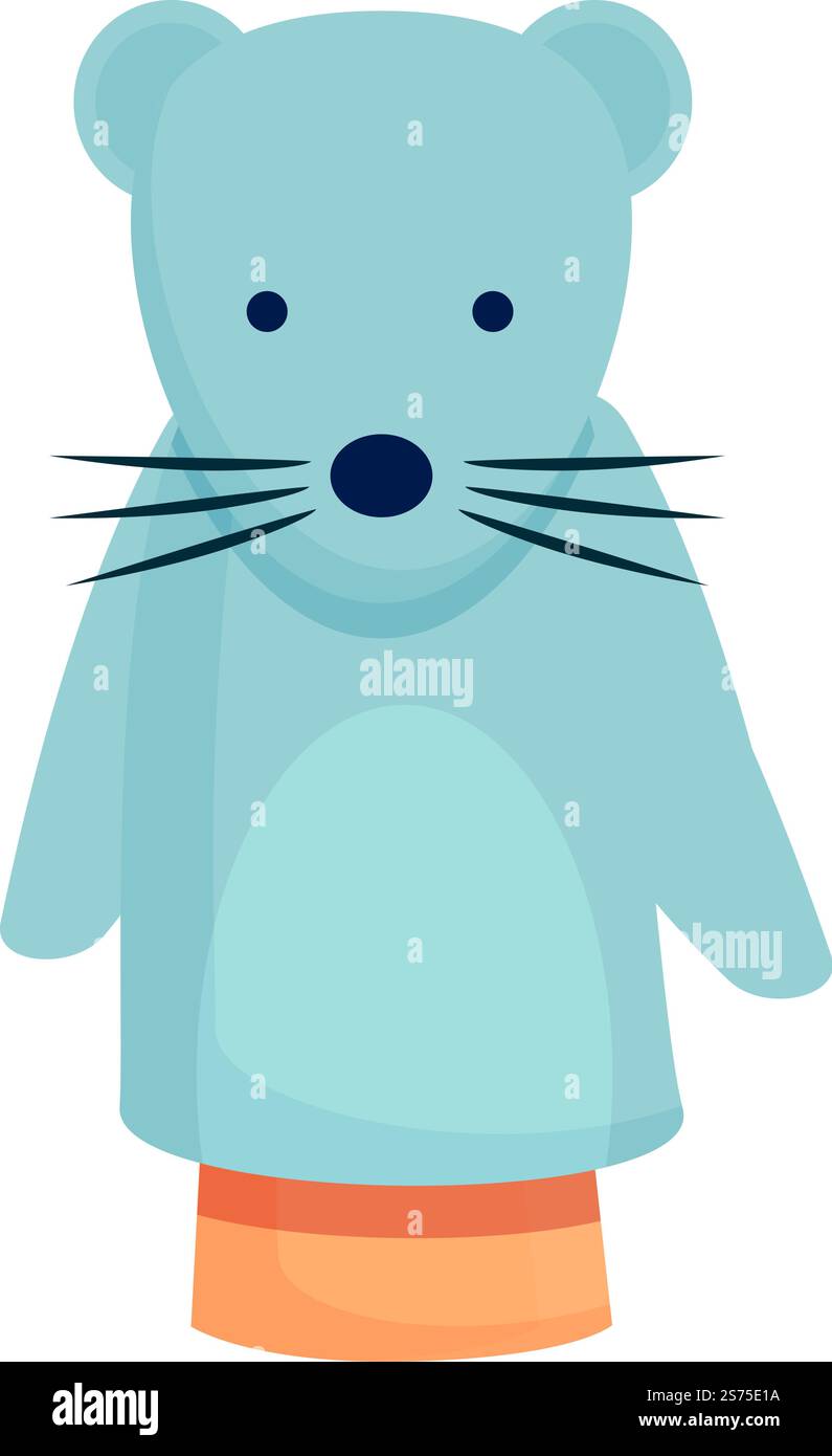 Mouse puppet icon cartoon vector. Show stage. Doll animal. Mouse puppet ...