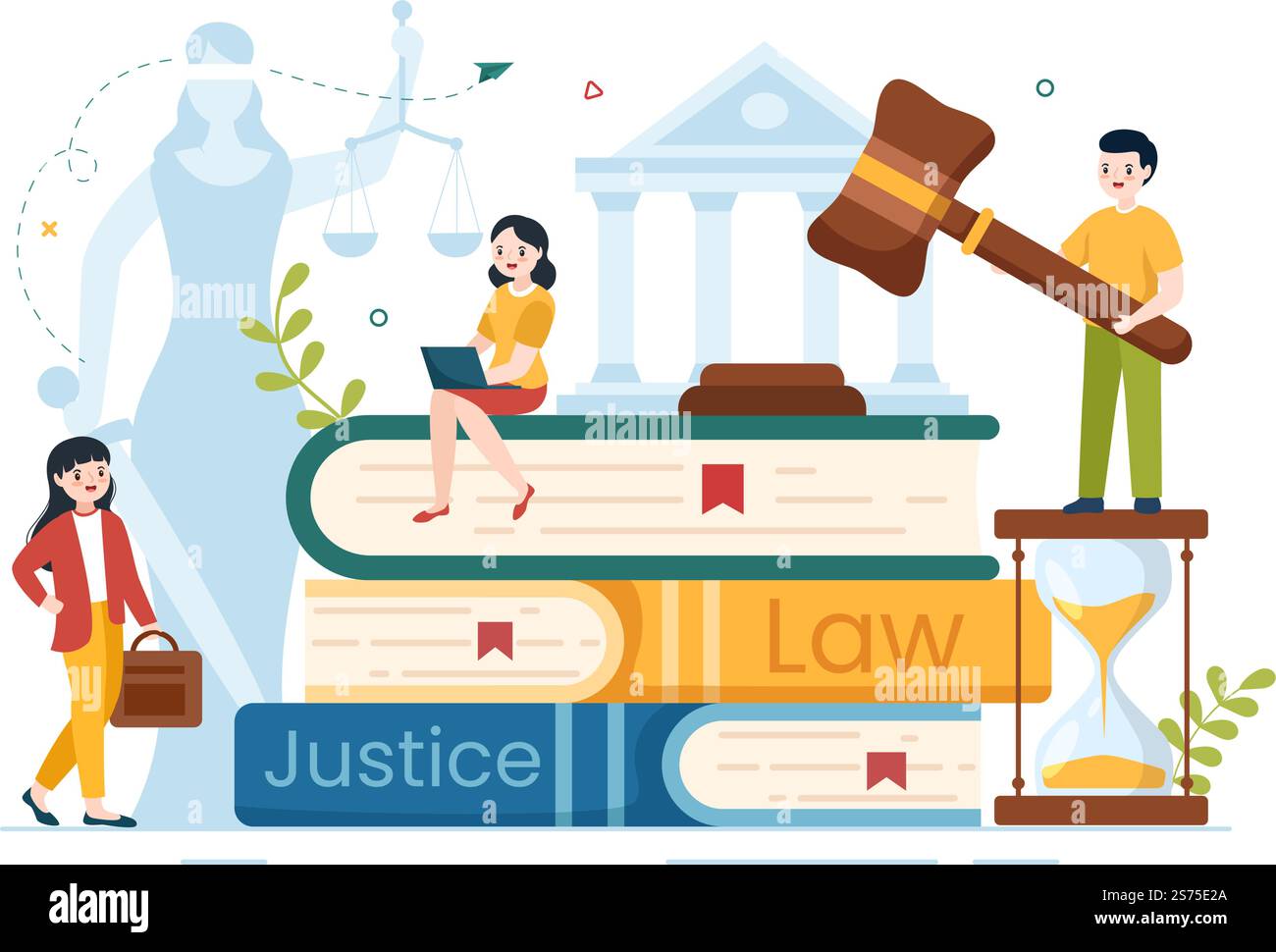 Law Firm Services with Justice, Legal Advice, Judgement and Lawyer ...