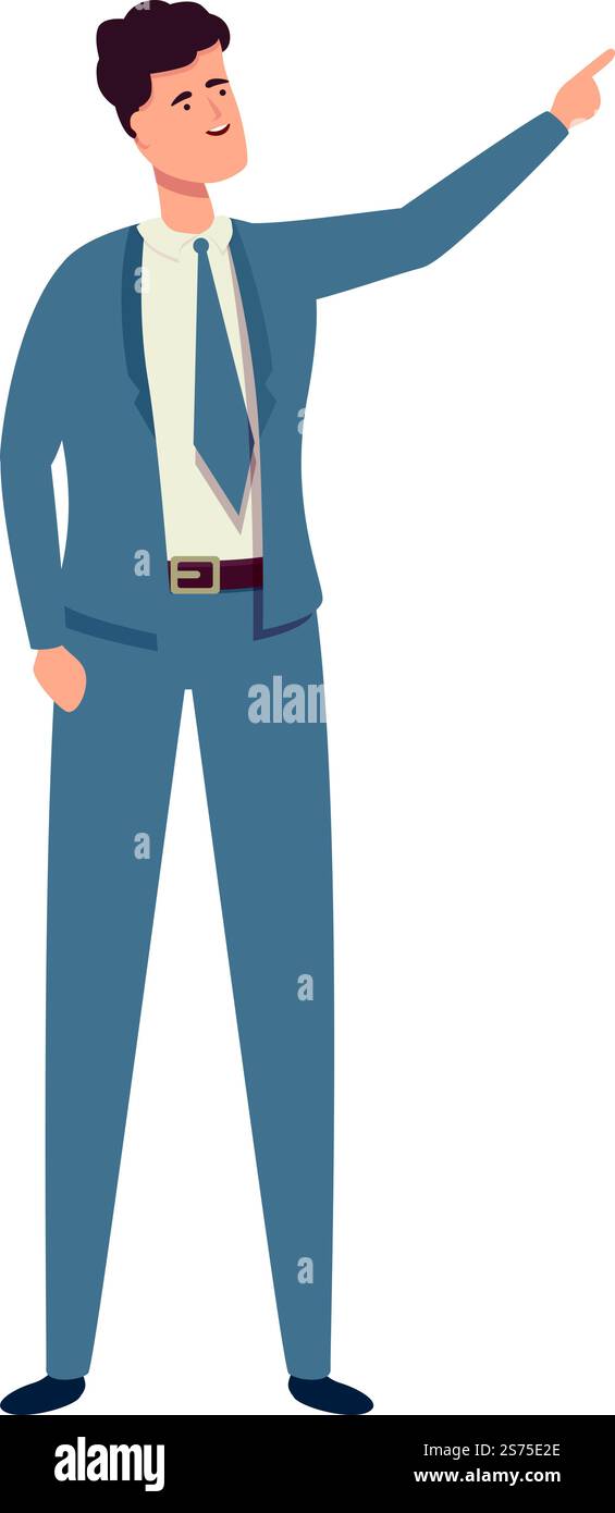 Company manager icon cartoon vector. Commercial director. Office man ...