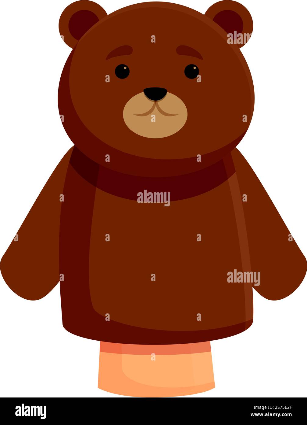 Forest bear puppet icon cartoon vector. Show stage. Doll animal. Forest ...