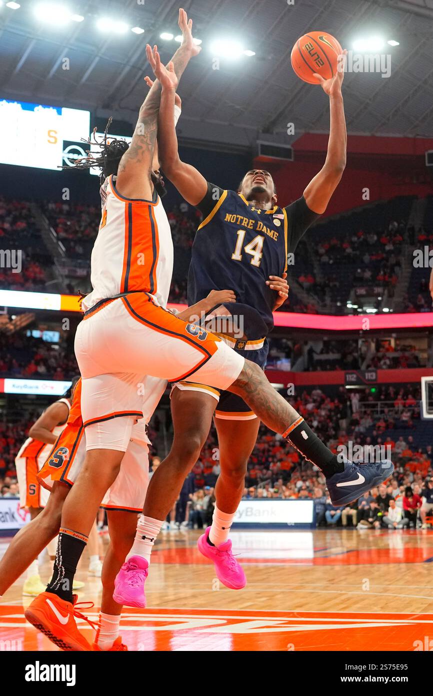 SYRACUSE, NY - JANUARY 18: Notre Dame Fighting Irish Forward Kebba Njie ...