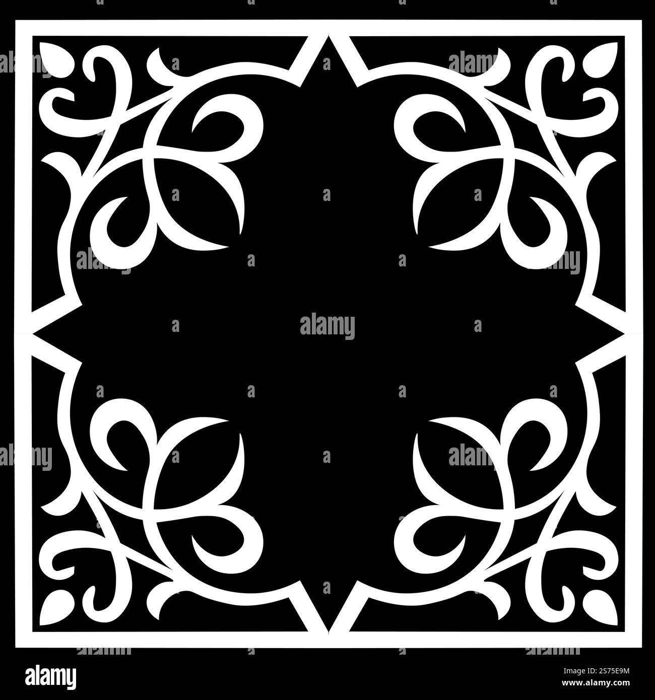 Ornate wood detailing Stock Vector Images - Alamy