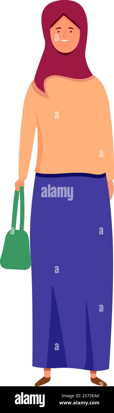 Saudi woman icon cartoon vector. Muslim fashion. Female fashion. Saudi ...