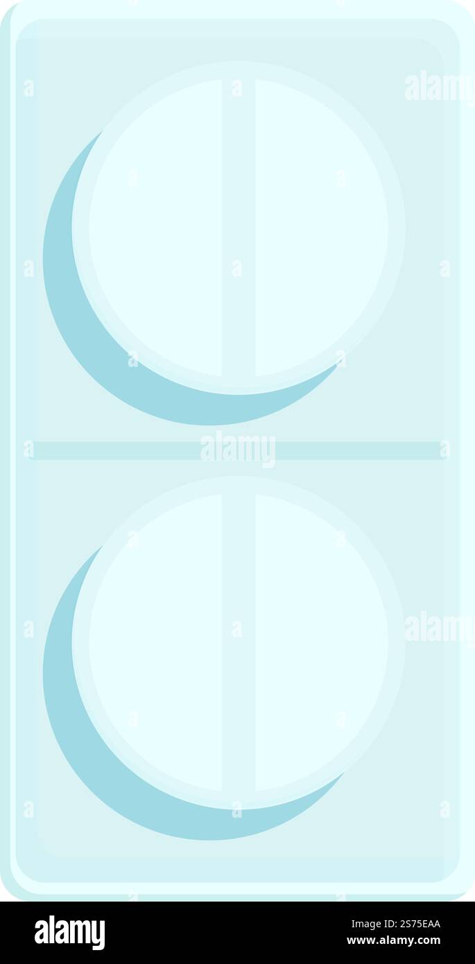 Blister effervescent tablets icon cartoon vector. Medicine vitamin ...