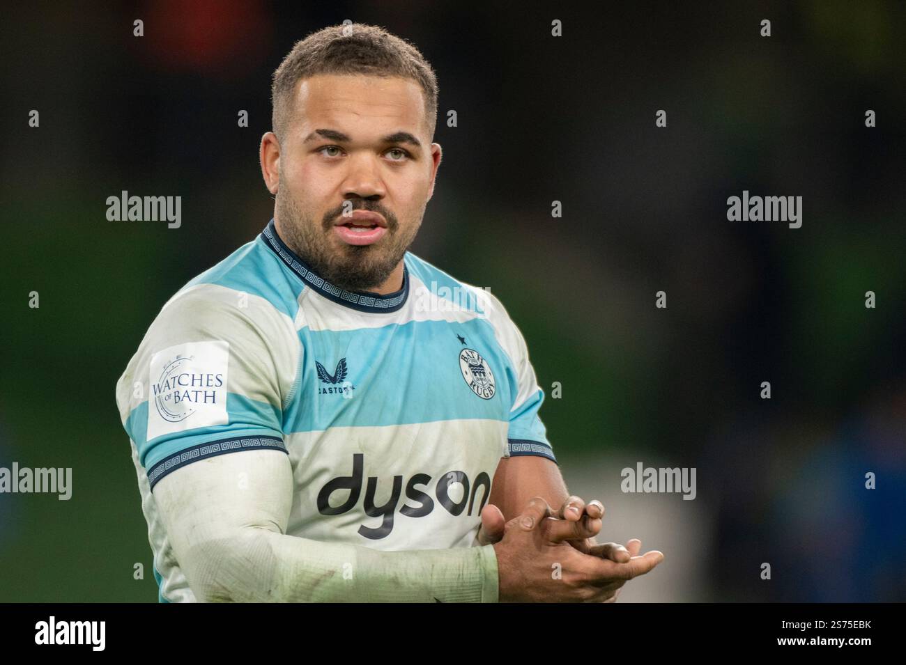Dublin, Ireland. 18th Jan, 2025. Tom Glanville of Bath after the ...