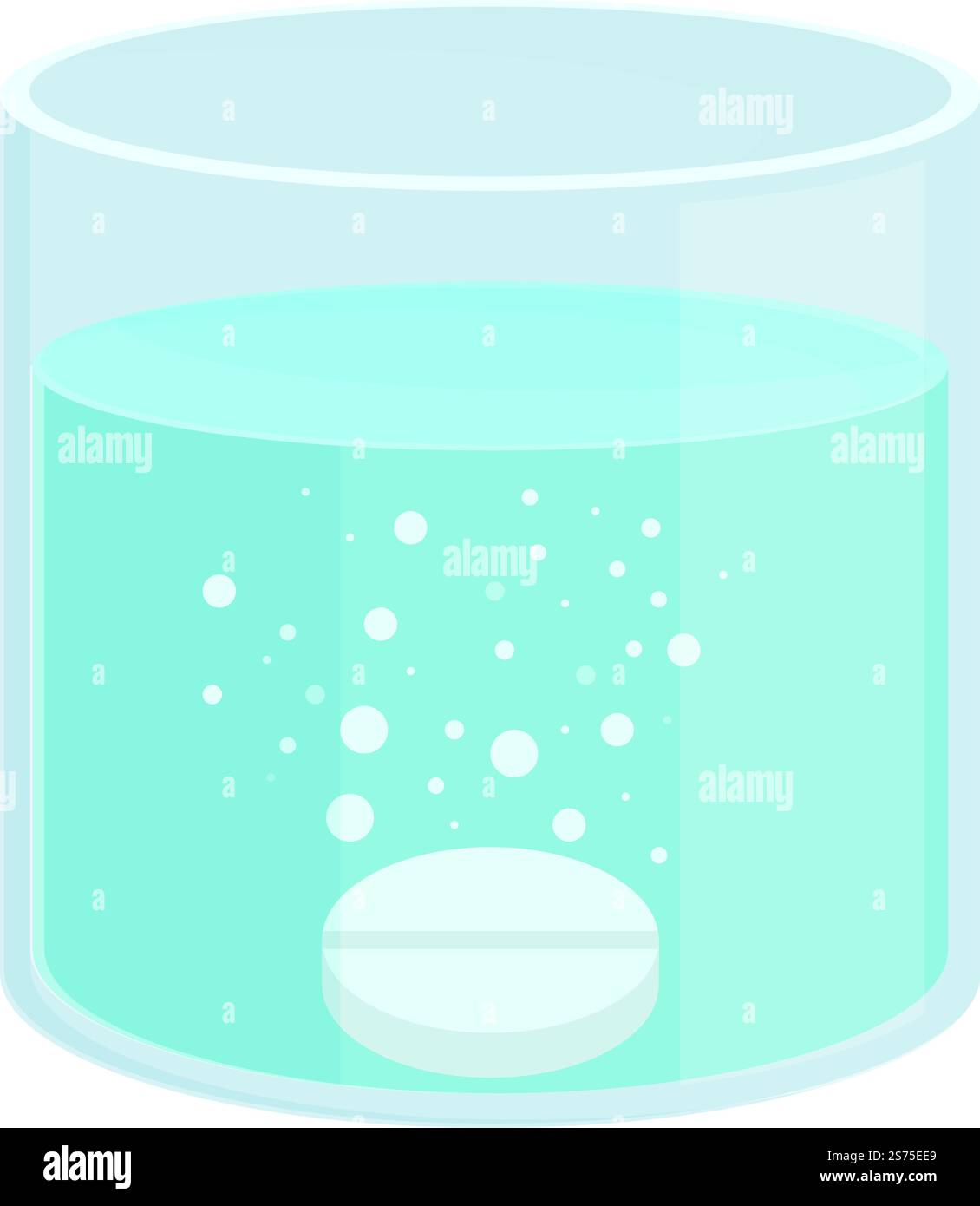 Mineral effervescent tablet icon cartoon vector. Glass vitamin. Water ...