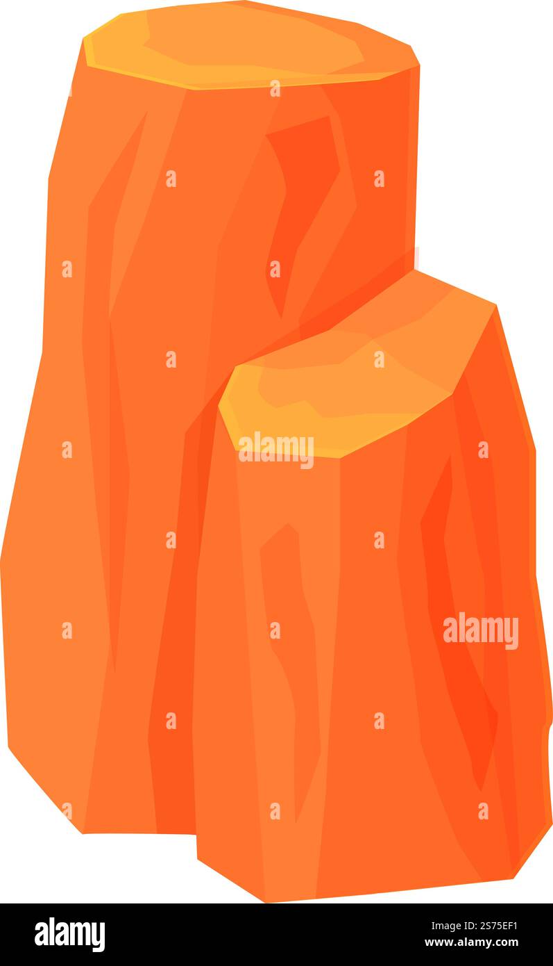 Desert rock icon cartoon vector. Grand canyon. River park. Desert rock ...