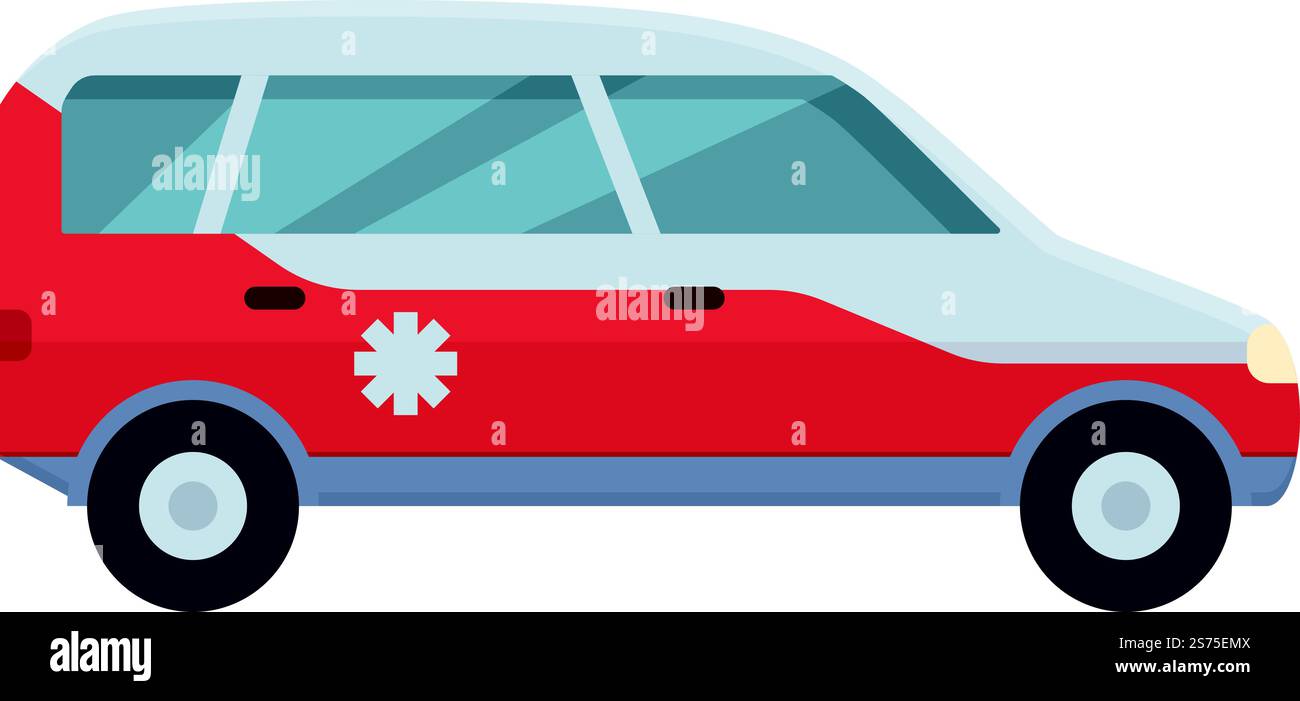 Emergency car icon cartoon vector. Vehicle ambulance. Medical transport ...