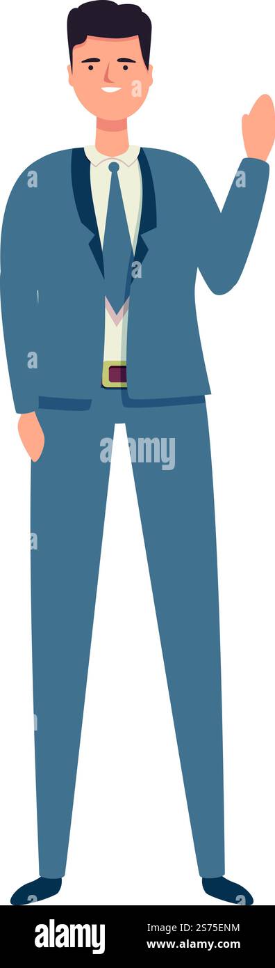 Movie media manager icon cartoon vector. Commercial director. Marketing ...