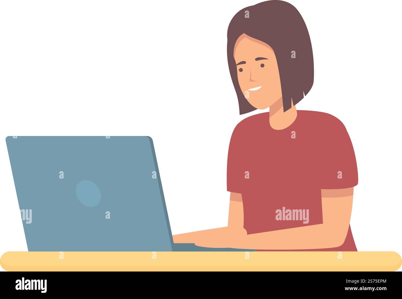 Laptop programming icon cartoon vector. Computer technology. School classroom. Laptop ...