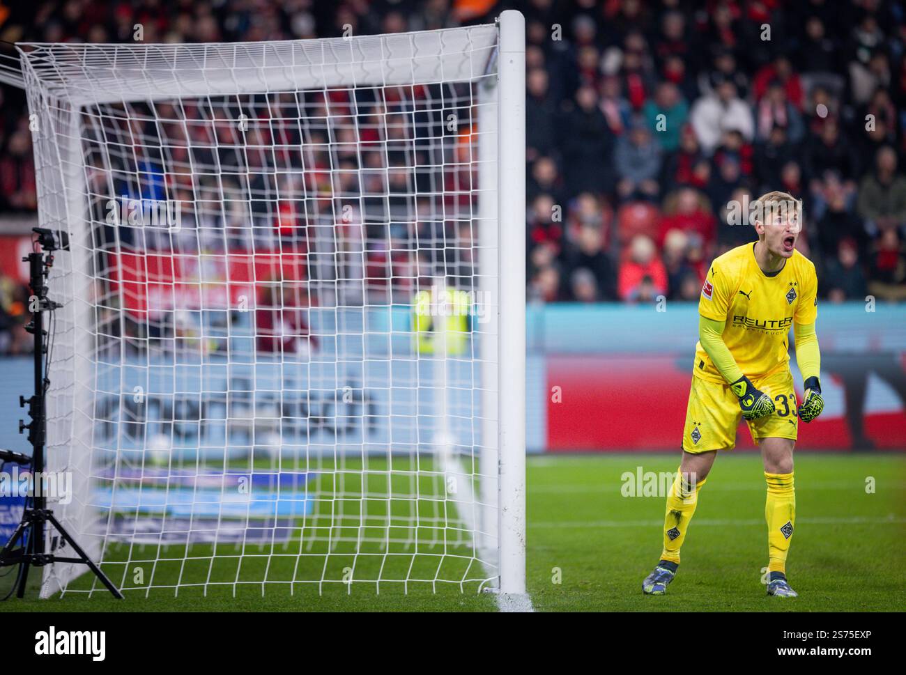 Leverkusen, Germany. 18th Jan 2025. Moritz Nicolas (BMG) Bayer Leverkusen - Borussia ...