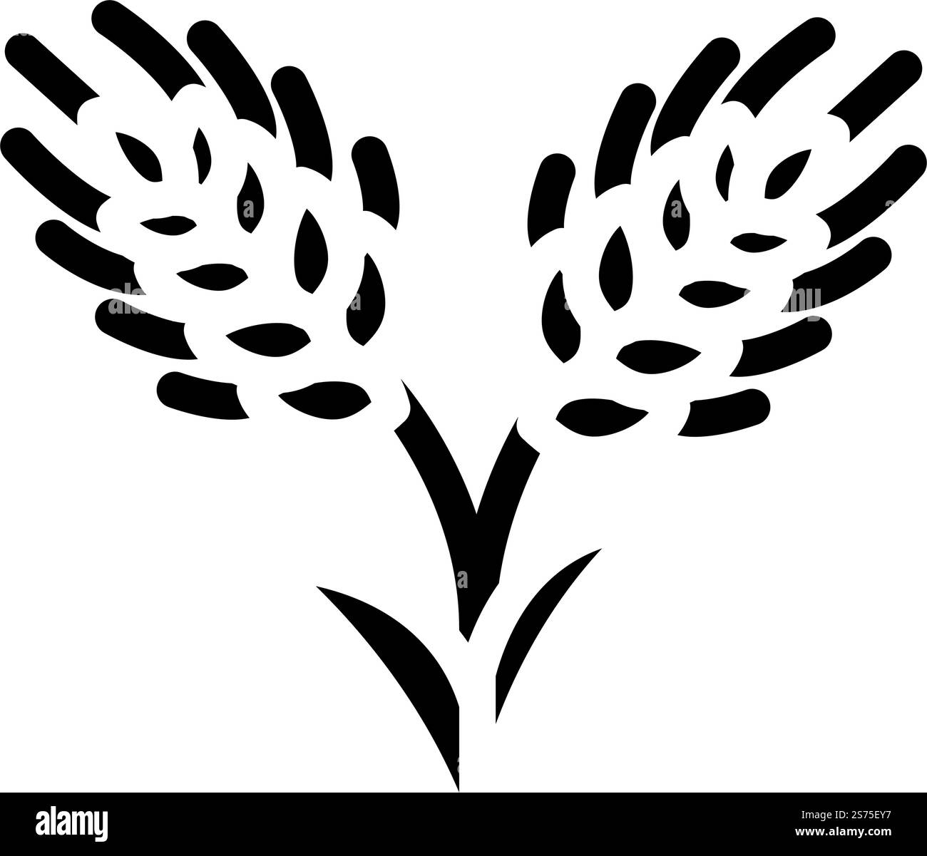 rye plant food glyph icon vector. rye plant food sign. isolated symbol ...