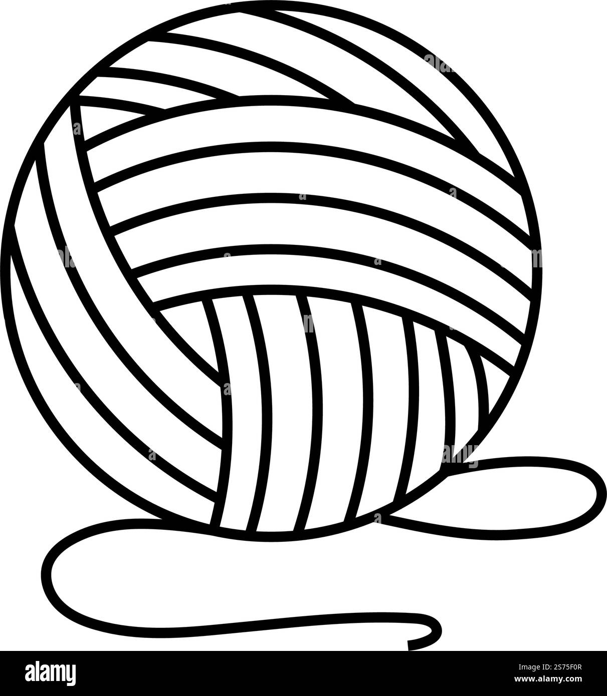 Yarn ball illustration vector flat design template Stock Vector Image ...