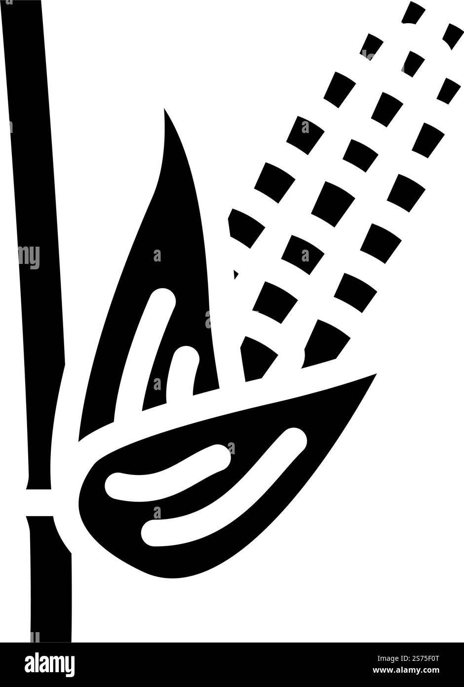 corn plant food glyph icon vector. corn plant food sign. isolated ...
