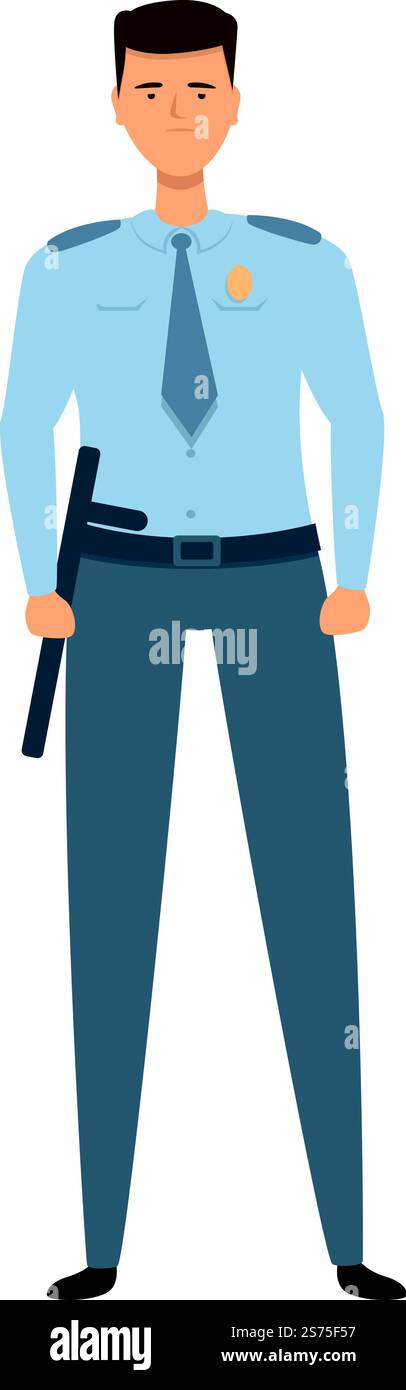 Center guard icon cartoon vector. Police man. Shirt control. Center ...