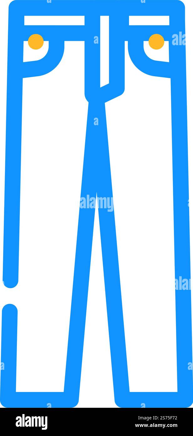 male denim pants color icon vector. male denim pants sign. isolated ...