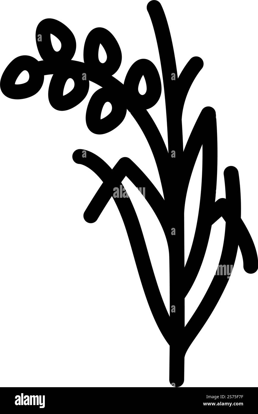 rice plant healthy line icon vector. rice plant healthy sign. isolated ...