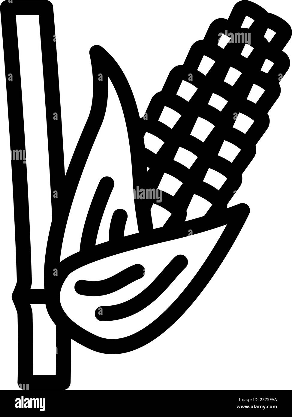 corn plant food line icon vector. corn plant food sign. isolated ...