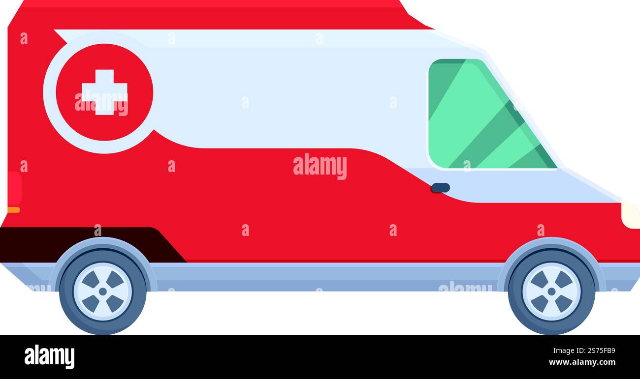 Medical ambulance icon cartoon vector. Accident hospital. Emergency car ...