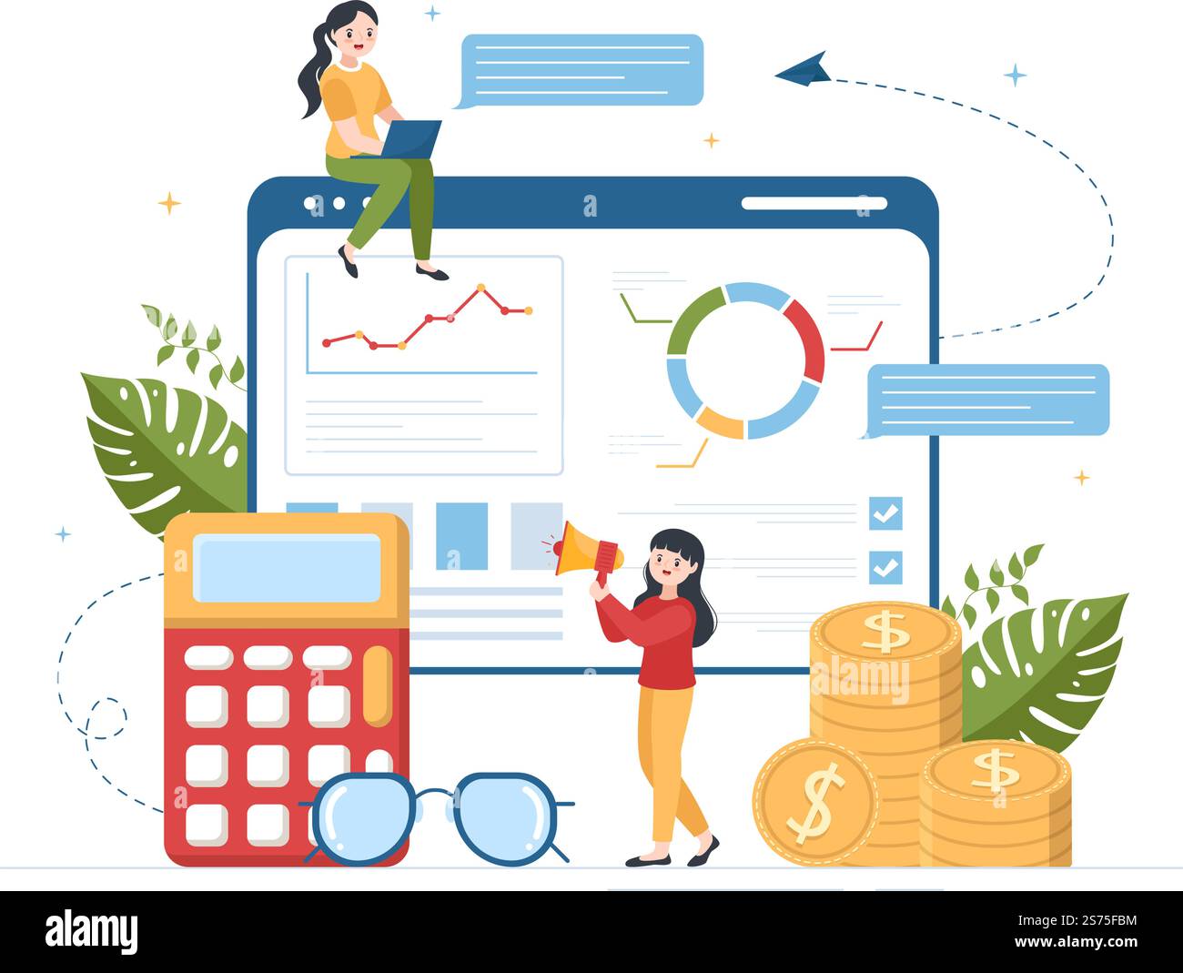 Business Audit of Documents with Charts, Accounting, Calculations and ...