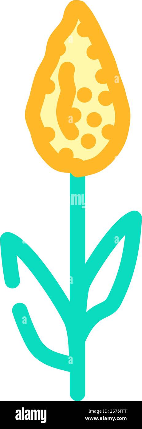 sorghum plant food color icon vector. sorghum plant food sign. isolated ...