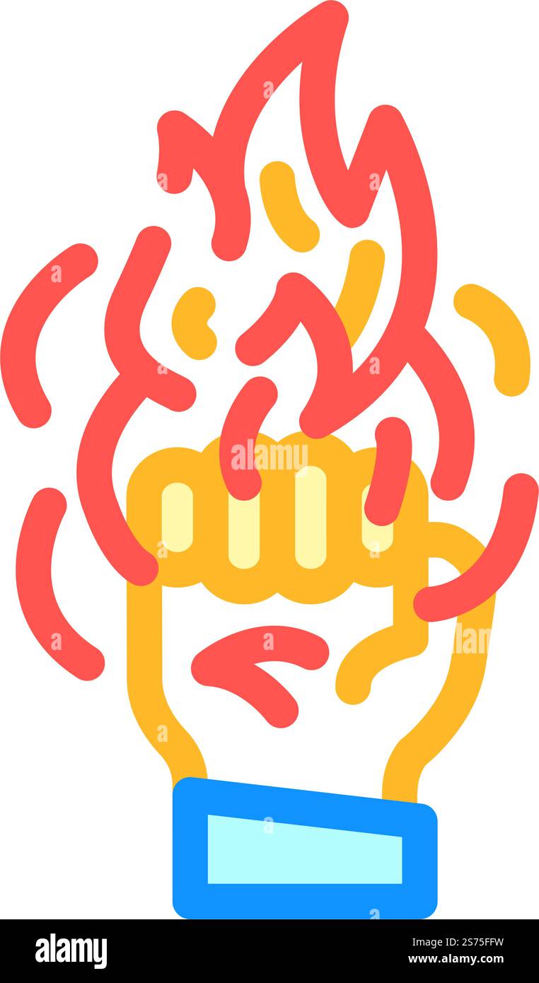 power fire color icon vector. power fire sign. isolated symbol ...