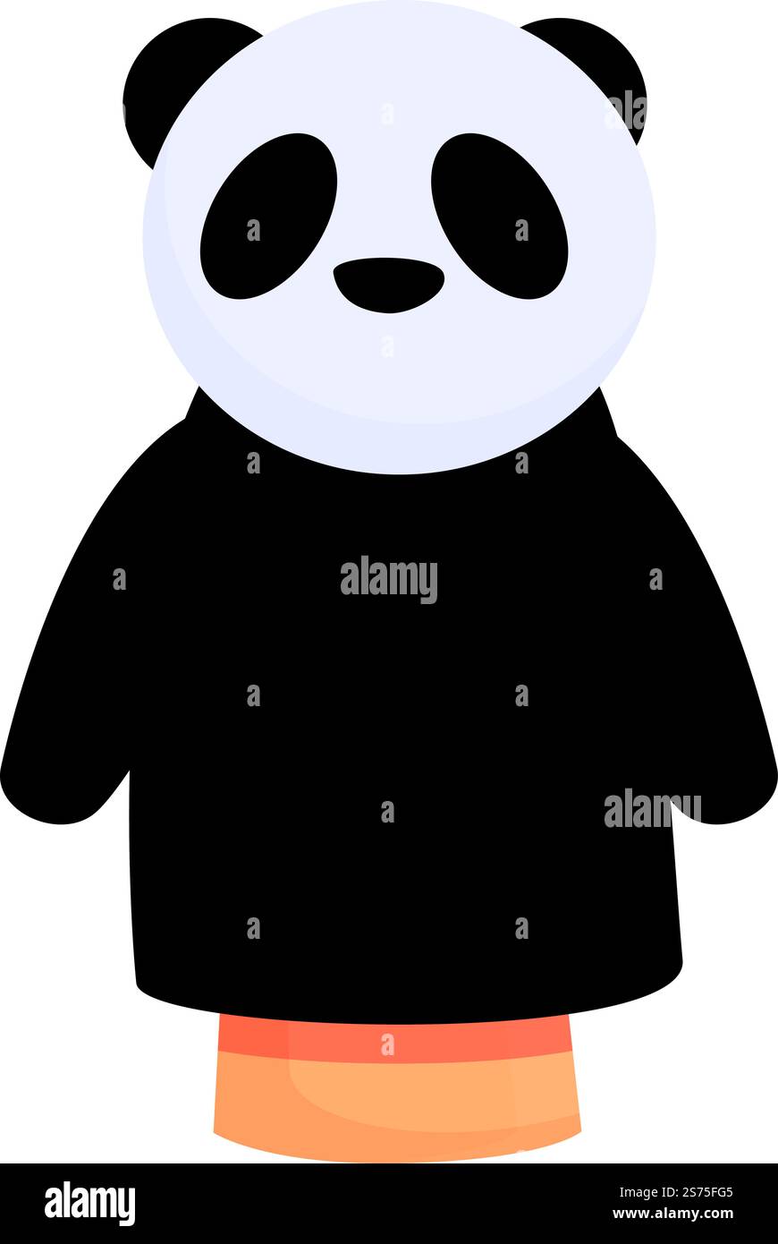 Panda doll icon cartoon vector. Show stage. Sock animal. Panda doll ...