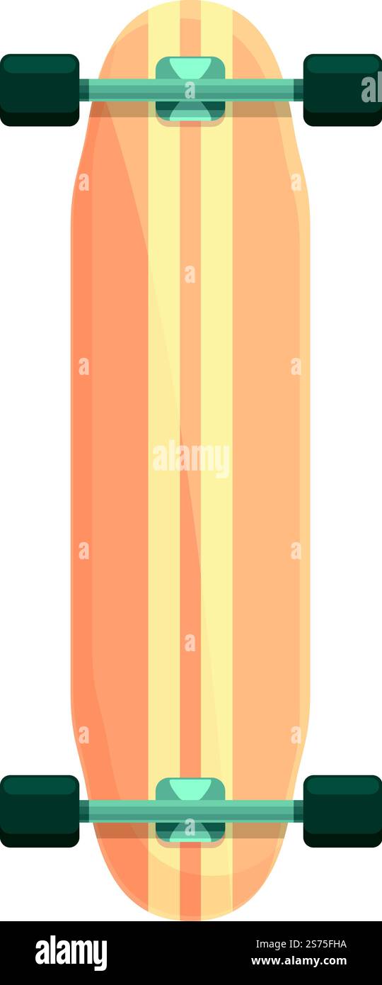 Classic longboard icon cartoon vector. Retro board. City desk. Classic ...