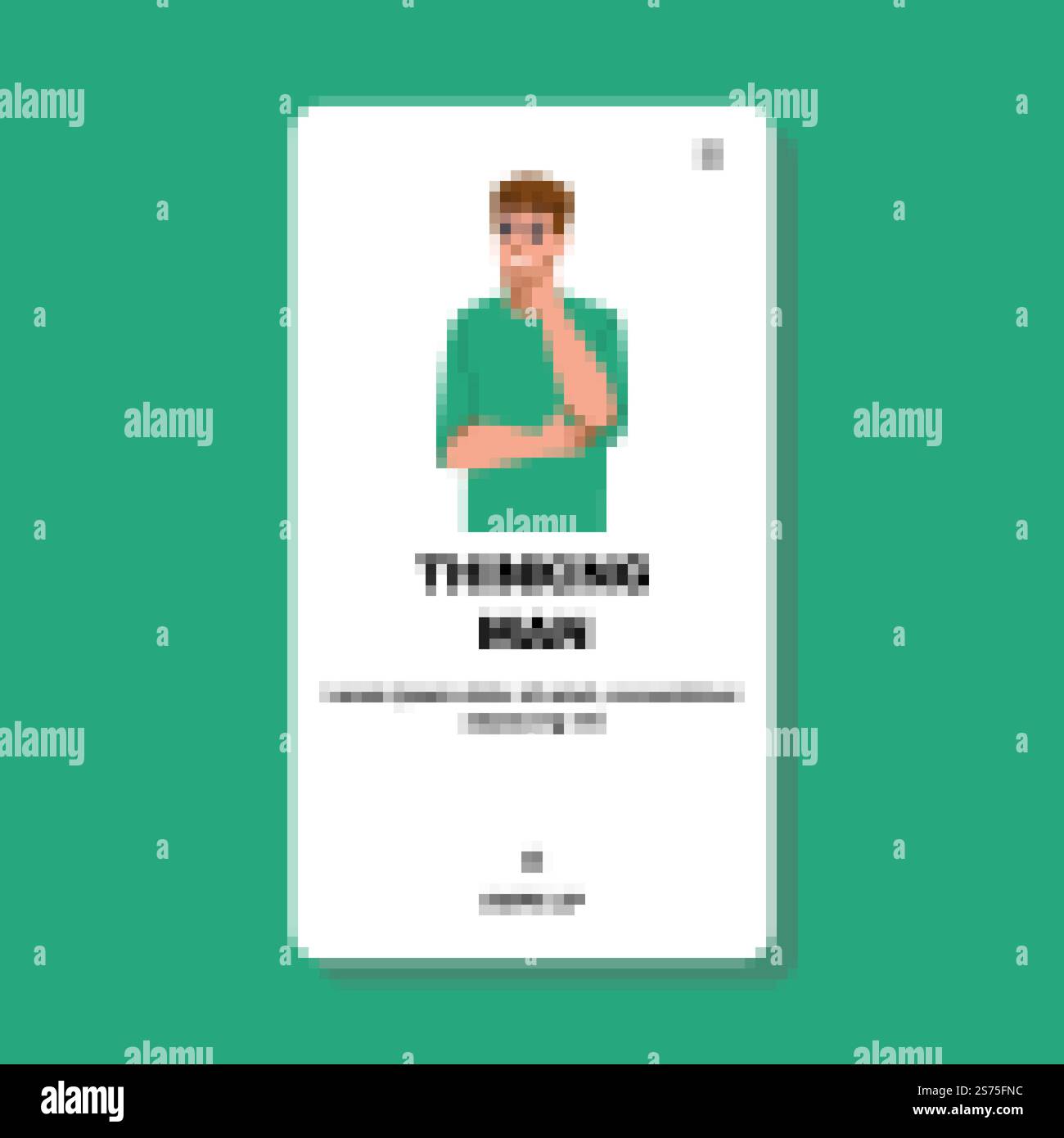Thoughtful cheerful attractive young Stock Vector Images - Alamy