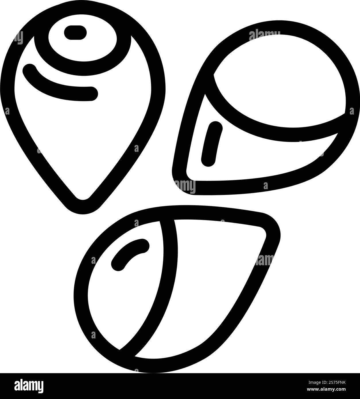 sorghum grain food line icon vector. sorghum grain food sign. isolated ...