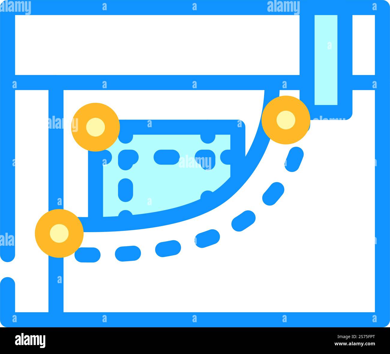 rivet denim color icon vector. rivet denim sign. isolated symbol illustration. rivet denim color ...