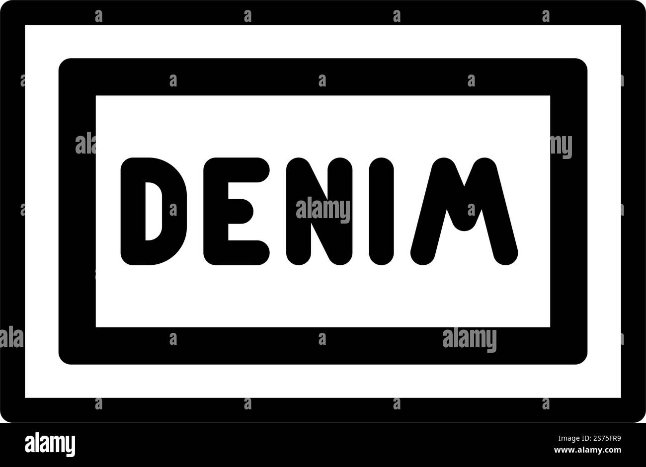 label denim line icon vector. label denim sign. isolated contour symbol ...