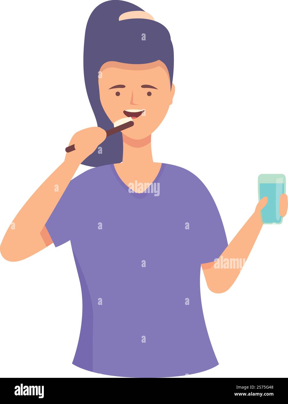 Tooth clean icon cartoon vector. Kid care. Oral student. Tooth clean ...