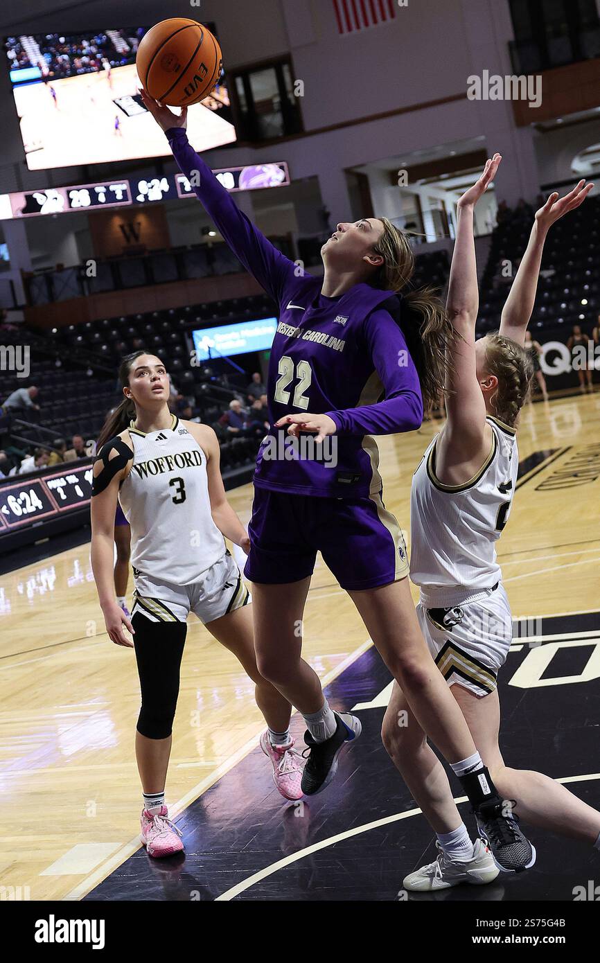 SPARTANBURG, SC - JANUARY 18: Western Carolina Catamounts guard Nicole ...